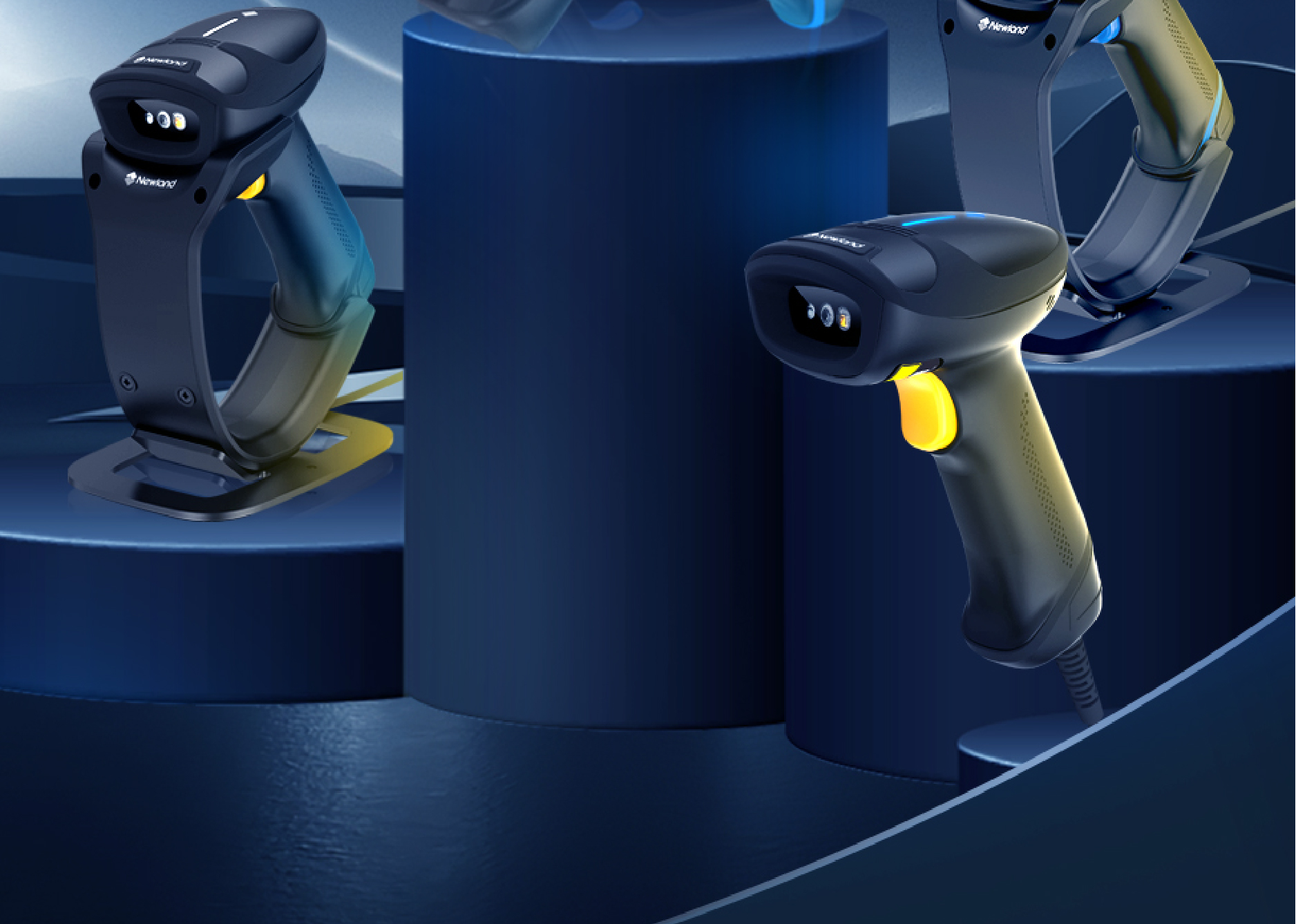 新大陆扫描枪HR2000一维二维码有线高精度超市收银仓库扫码枪